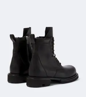 Rick Owens Army Gabe Leather Combat Boots