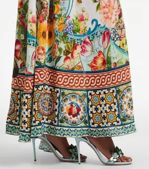 Camilla Embellished Floral Silk Maxi Dress - Multicoloured