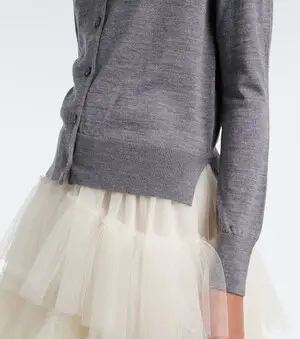Simone Rocha Embellished Wool And Silk Cardigan