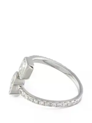 LB EXCLUSIVE 18k White Gold Diamond Bypass Ring