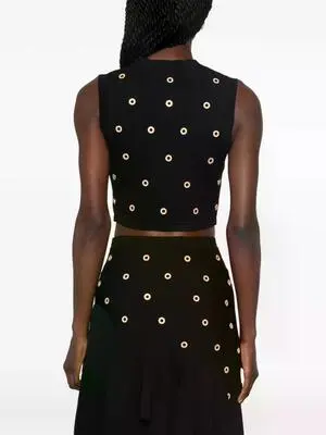 Sandro Cropped Eyelet Vest