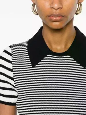 Sandro Striped Shirt-collar Top