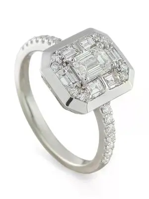 LB EXCLUSIVE 18k White Gold Diamond Ring - Silver