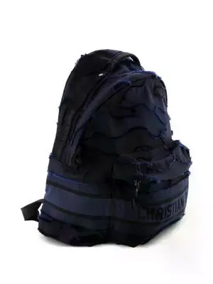Dior Travel Camouflage Embroidered Canvas Medium Backpack