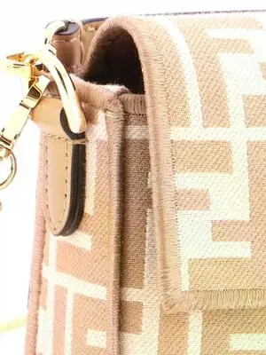 Fendi Baguette Monogram Canvas Mini Crossbody Bag - Neutrals