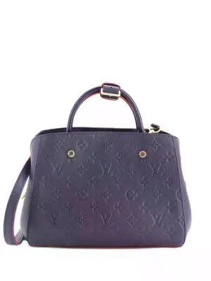 LOUIS VUITTON Monogram Empreinte Leather Bb Satchel - Blue