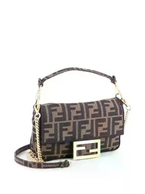 Fendi Baguette Nm Bag Zucca Canvas Mini Crossbody Bag