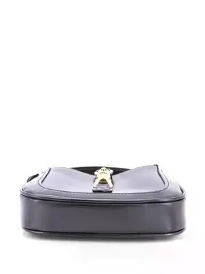 Gucci Jackie 1961 Chain Leather Super Mini Hobo Bag - Black