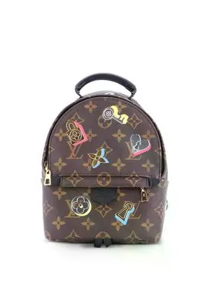 LOUIS VUITTON Palm Springs Limited Edition Love Lock Monogram Canvas Mini Backpack - Brown