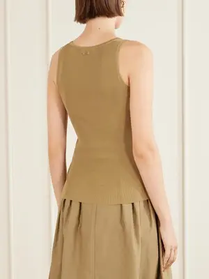 Max Mara Ribbed Woven Tank