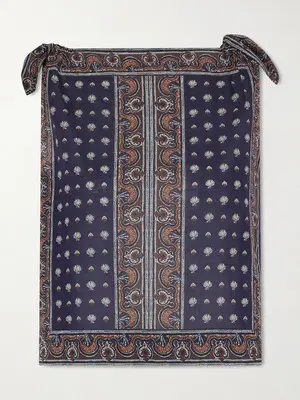 DÔEN Amalia Printed Organic Cotton Top - Blue