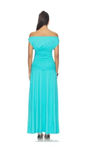SEVEN WONDERS Off Shoulder Maxi Dress With Slit