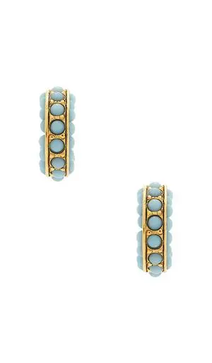 ELIZABETH COLE Aira Hoop Earrings With Beading