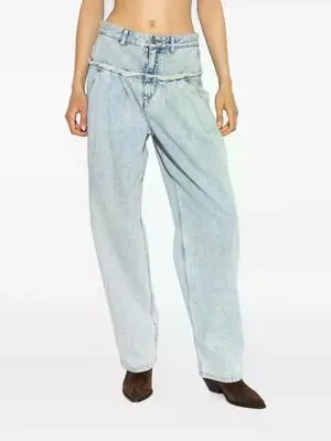 MARANT ETOILE Iniza Frayed-trim Jeans