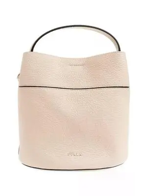 Furla Amelia Leather Bucket Bag - Neutrals