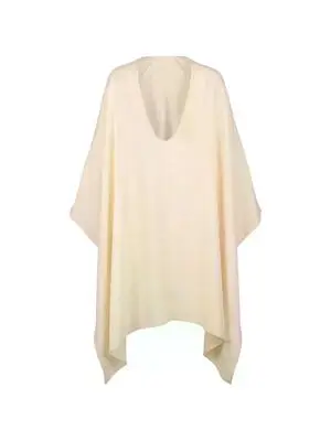 Valentino Garavani V-neck Cape With Draped Detail - Neutrals