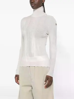 Moncler Dolcevita Button-detail Ribbed-knit Sweater