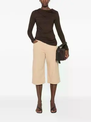 LEMAIRE Wide-leg Denim Culottes - Neutrals