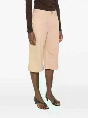 LEMAIRE Wide-leg Denim Culottes - Neutrals