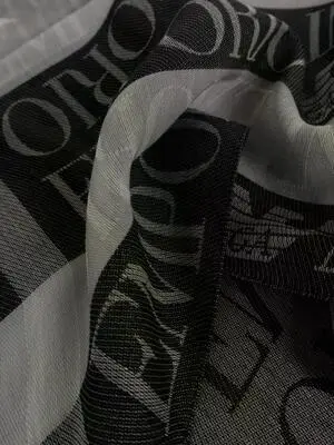 Emporio Armani Logo-print Fringed Scarf