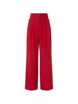 Monse Triple-waistband Pleated Trousers - Red