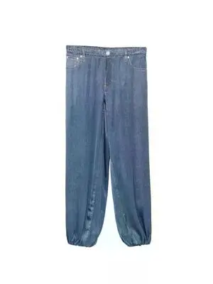 Rag & Bone Miramar Satin Bubble Trousers - Blue