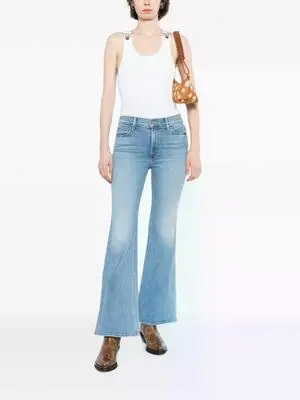 MOTHER Flared-leg Whiskered Jeans