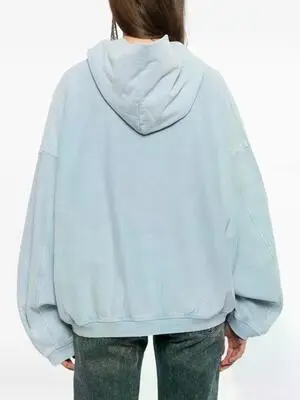 Alexander Wang Crystal-embellished Zip-up Hoodie