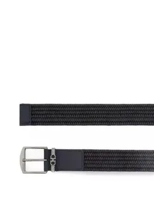 FERRAGAMO Woven Belt With Gancini Buckle