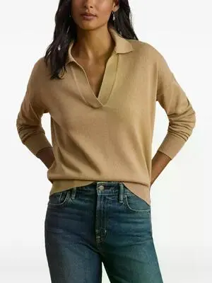 Ralph Lauren Johnny Collar Dropped-shoulder Sweater - Neutrals