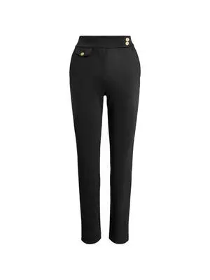 Ralph Lauren Button-detail Ponte Trousers
