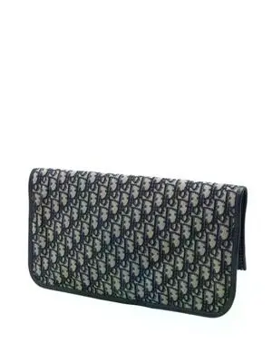Dior Oblique Canvas Fold Over Clutch Bag