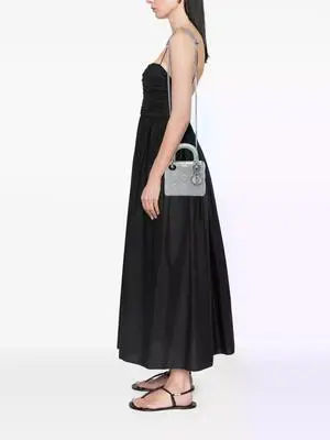 Dior Christian Dior 2016 Mini Lady Dior Satchel Silver