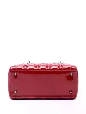 Dior Patent Cannage Lady Satchel - Red