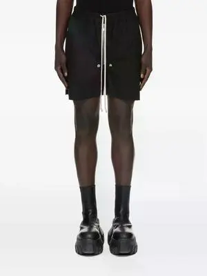 Rick Owens Drawstring-waist Zip-front Shorts - Black