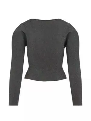 Jacquemus Sera Button-up Scoop Neck Cardigan - Grey