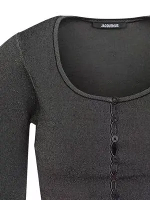 Jacquemus Sera Button-up Scoop Neck Cardigan - Grey