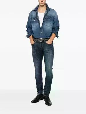 DONDUP Faded-effect Western-yoke Shirt
