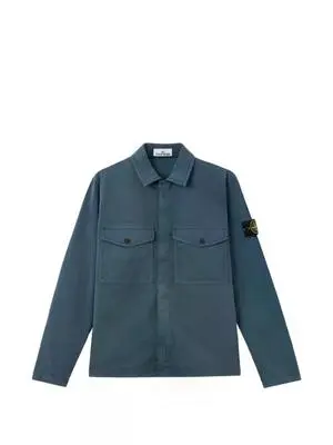 Stone Island 1200003 Logo-patch Overshirt - Blue