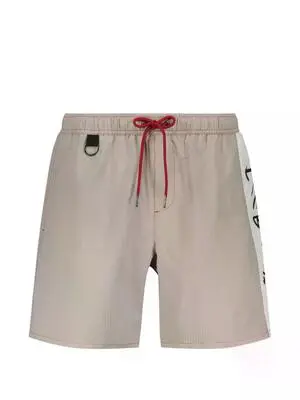 Iceberg Logo Print Swim Shorts - Neutrals
