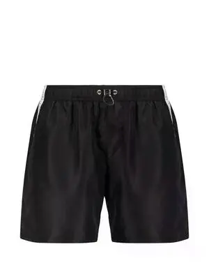 Iceberg Stripe Detail Swim Shorts - Black