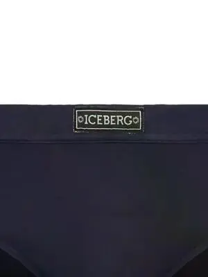 Iceberg Logo Patch Swim Briefs - Blue