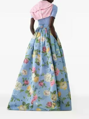 Carolina Herrera Floral Print Maxi Skirt