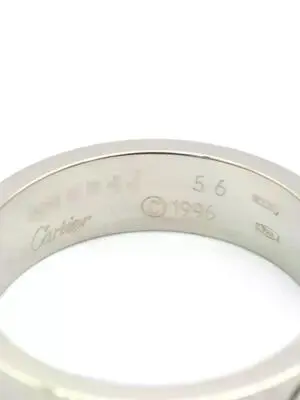Cartier 18k White Gold Love Motif Ring - Silver