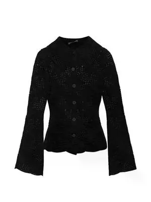 BY MALENE BIRGER Gwenevere Crochet-knit Cardigan - Black