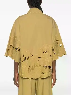 Zimmermann Mahon Cut-out Embroidered Shirt - Neutrals