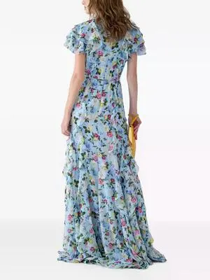 Carolina Herrera Floral Print Maxi Dress