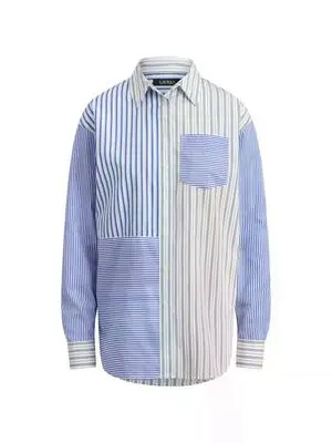 Ralph Lauren Pattern-blocked Striped Shirt - Blue