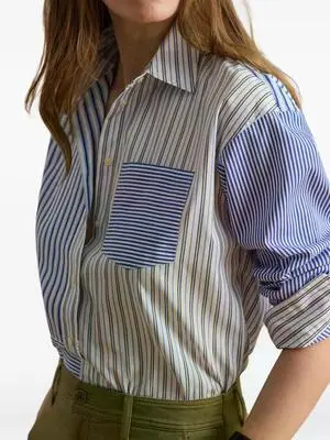 Ralph Lauren Pattern-blocked Striped Shirt