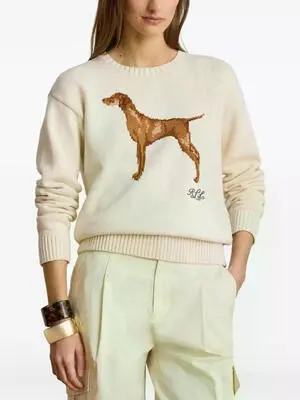 Ralph Lauren Vizsla Intarsia-knit Crew Neck Sweater